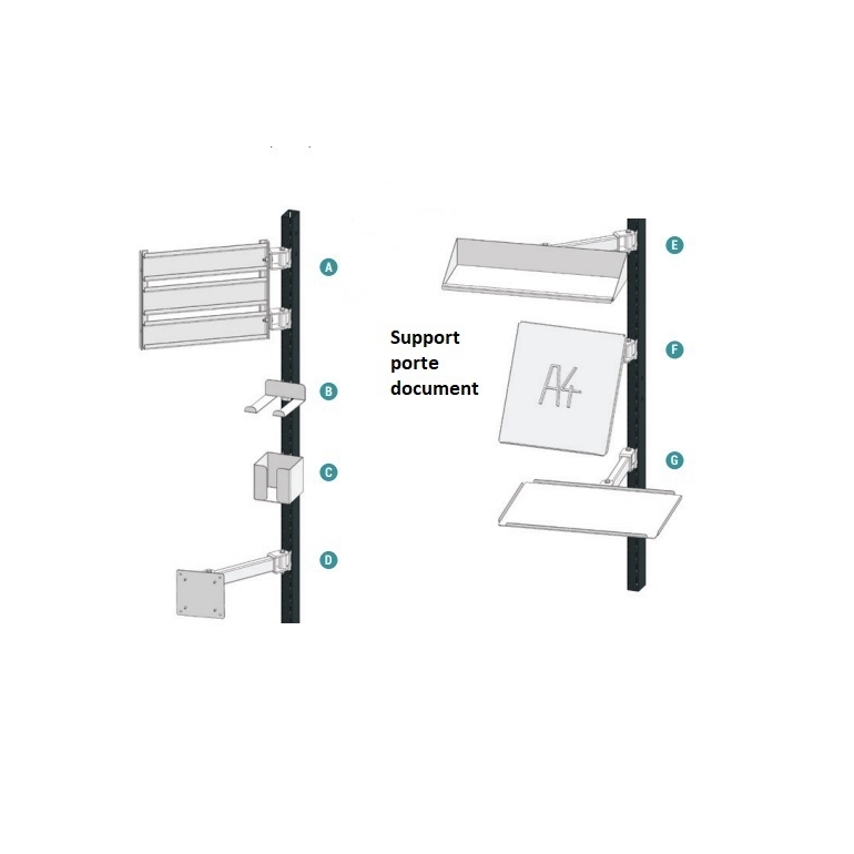Support articulé pour porte document A4 - Provost FR